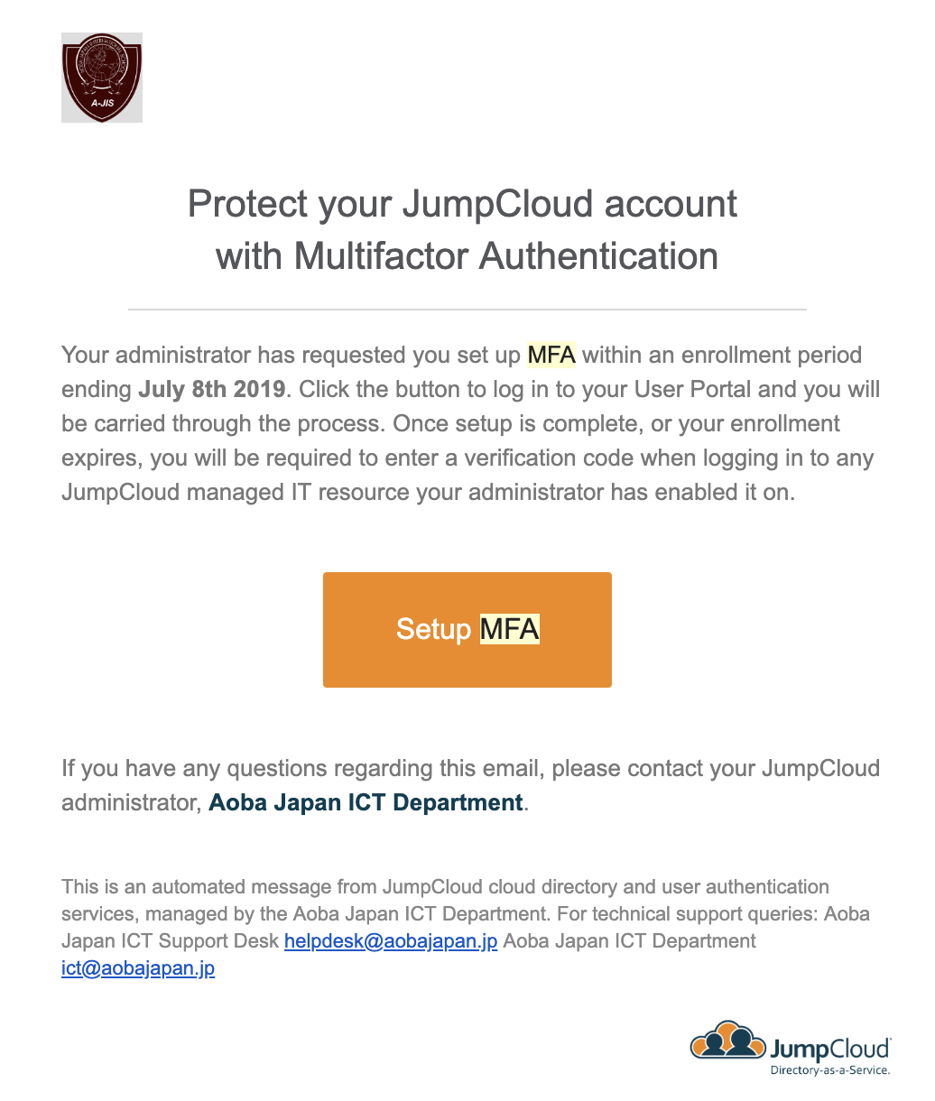 JumpCloud: Using multi-factor authentication (MFA)